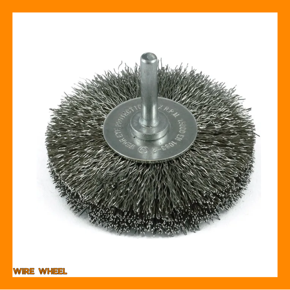 CRIMP WIRE SPINDLE MOUNTED WHEEL BRUSH - STEEL & S/S – HVWH