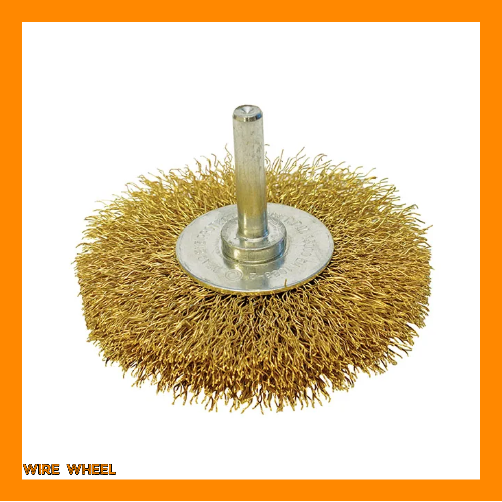 CRIMP SPINDLE MOUNTED WIRE WHEEL BRUSH - BRASS – HVWH