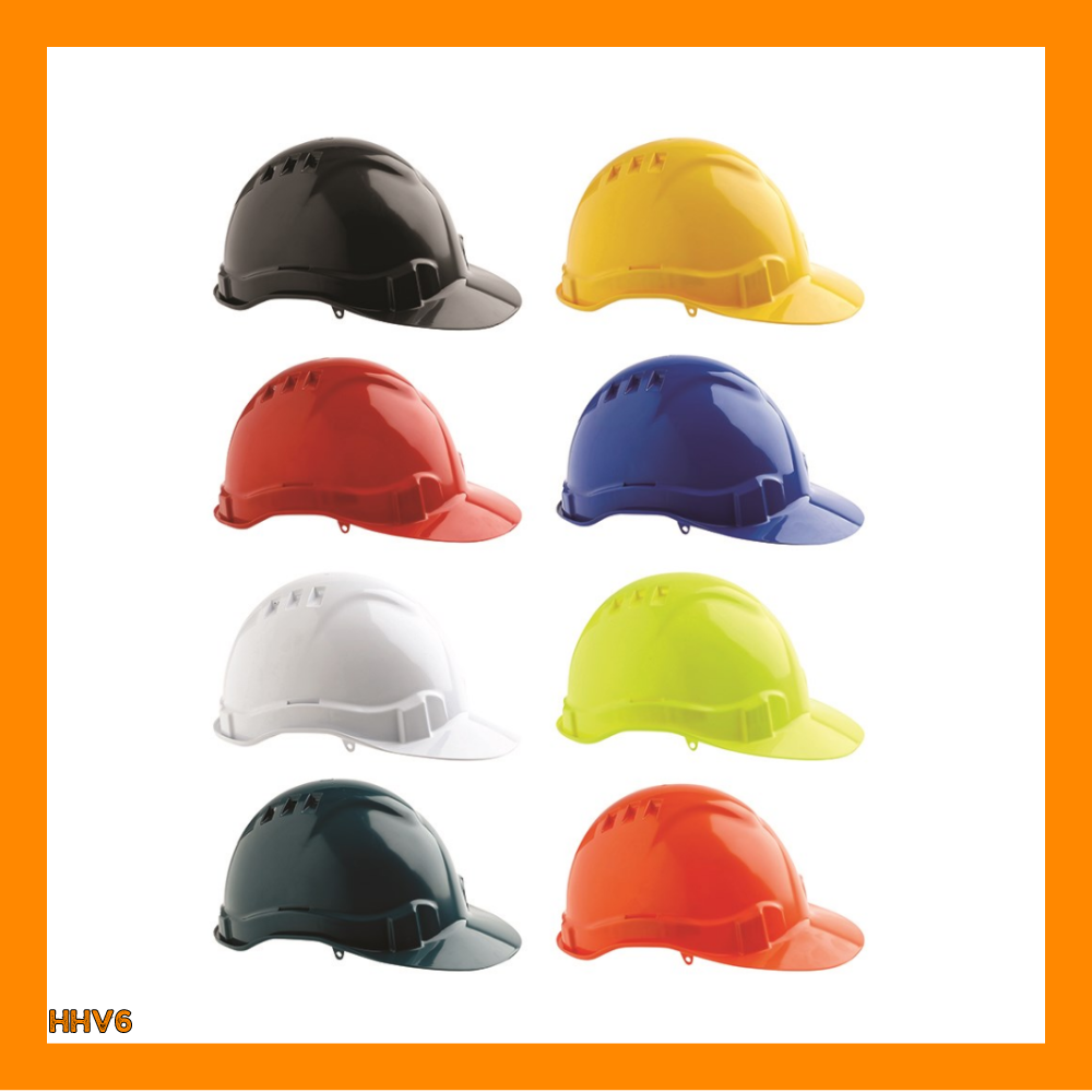 PRO SAFETY - V6 HARD HAT VENTED (W/ PUSHLOCK HARNESS) MULTI COLOURS – HVWH