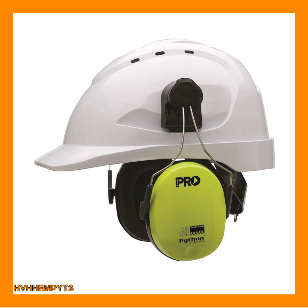 PRO SAFETY - PYTHON SLIMLINE HARD HAT EARMUFFS CLASS 5 - 31DB – HVWH